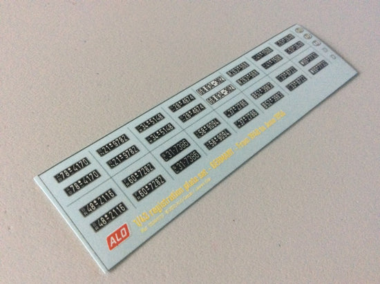 1948-1956 GERMAN REGISTRATION PLATES 1:87, 1:43, 1:24, 1:18 DECALS - F ...